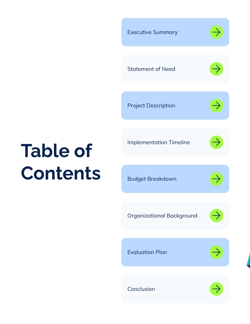 Sample Grant Proposal Template | Visme