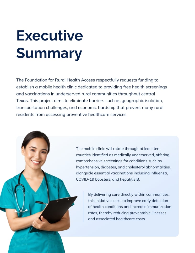 Sample Grant Proposal Template | Visme