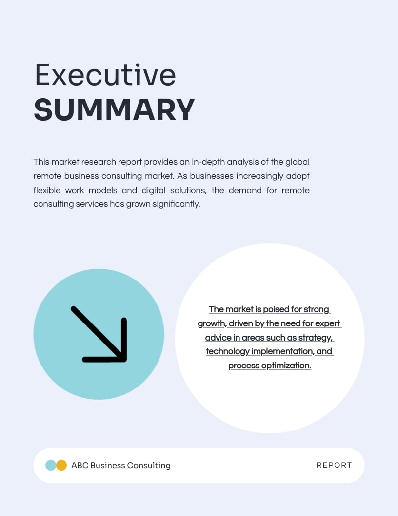 Sample Market Research Report Template | Visme