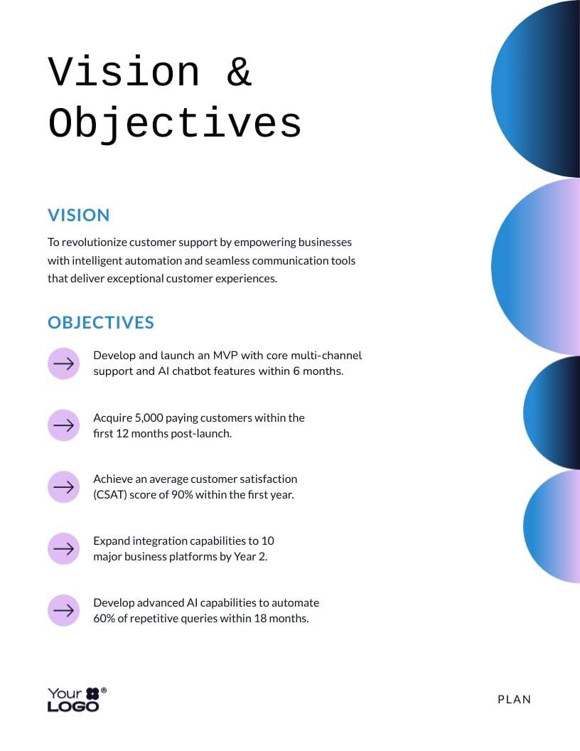 Sample Product Development Plan Template | Visme