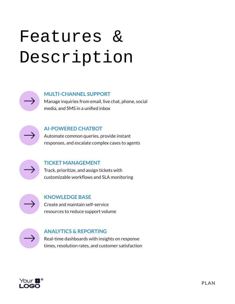 Sample Product Development Plan Template | Visme