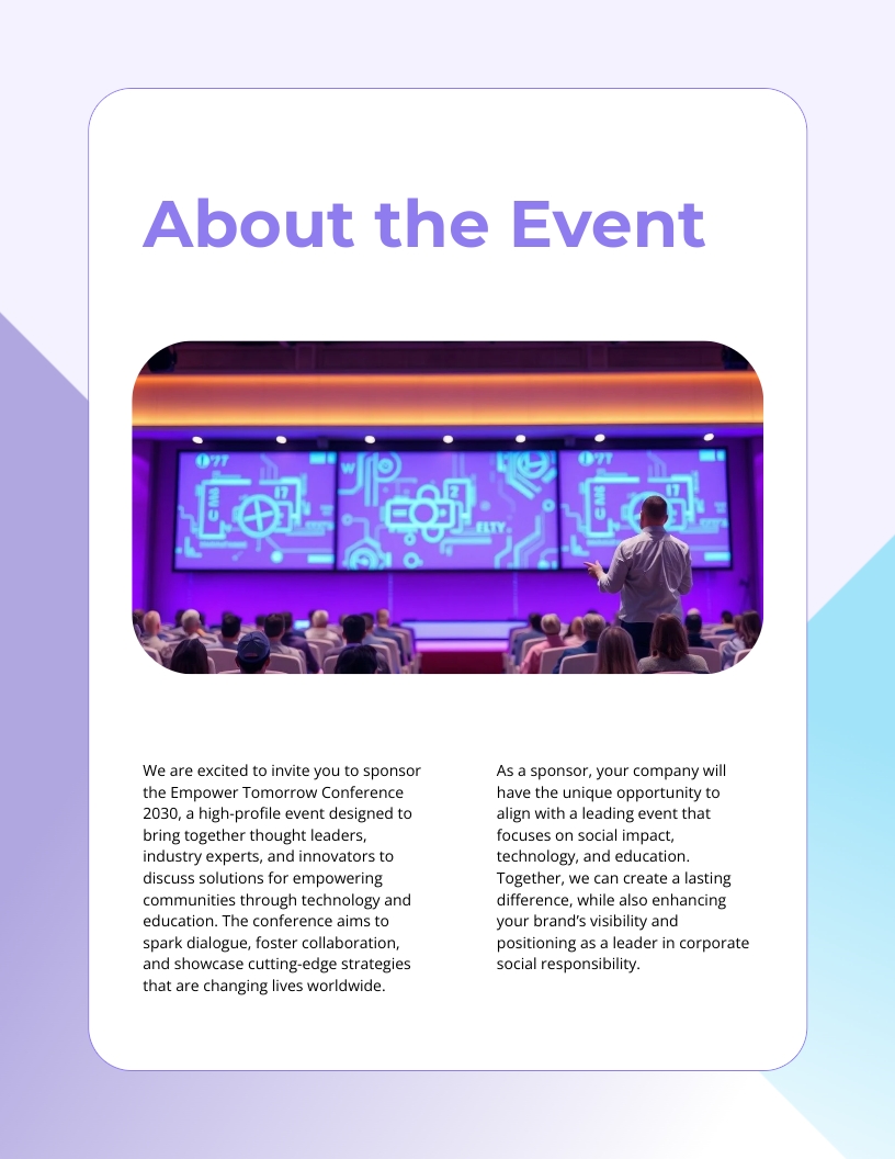 Sample Sponsorship Proposal Template | Visme