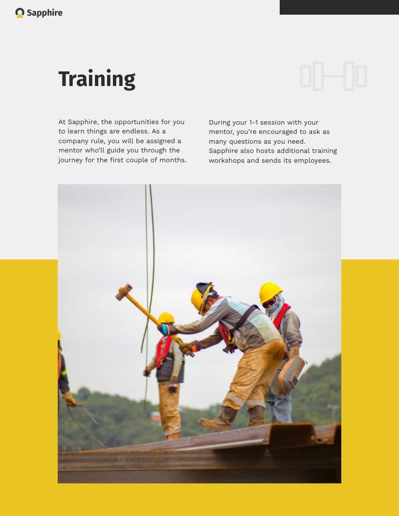 Sapphire Mining Co Employee Handbook Template | Visme