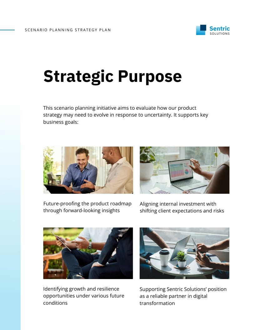 Scenario Planning Strategy Plan Template | Visme