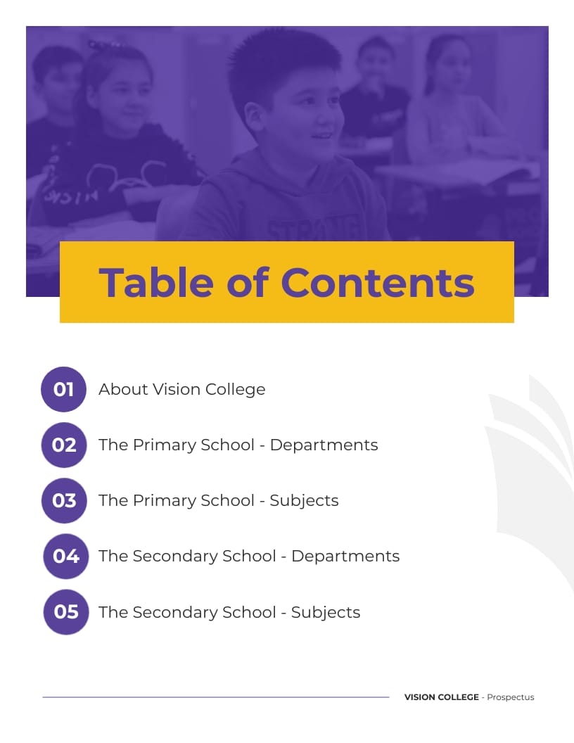 School Catalog Template | Visme