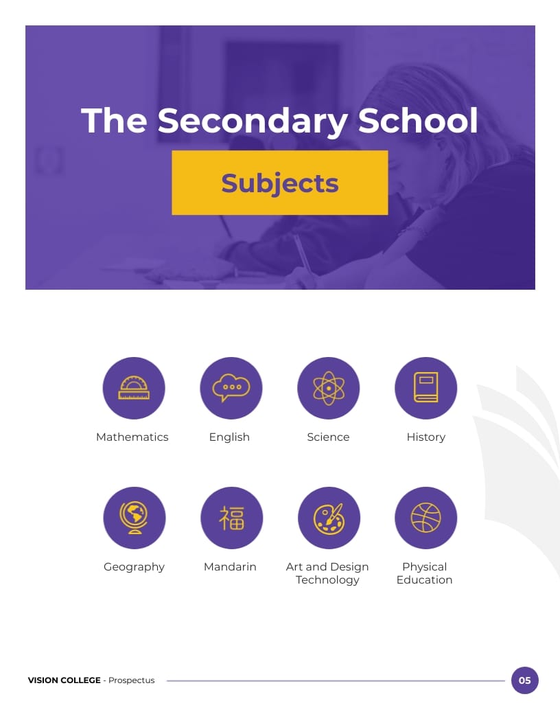 School Catalog Template | Visme
