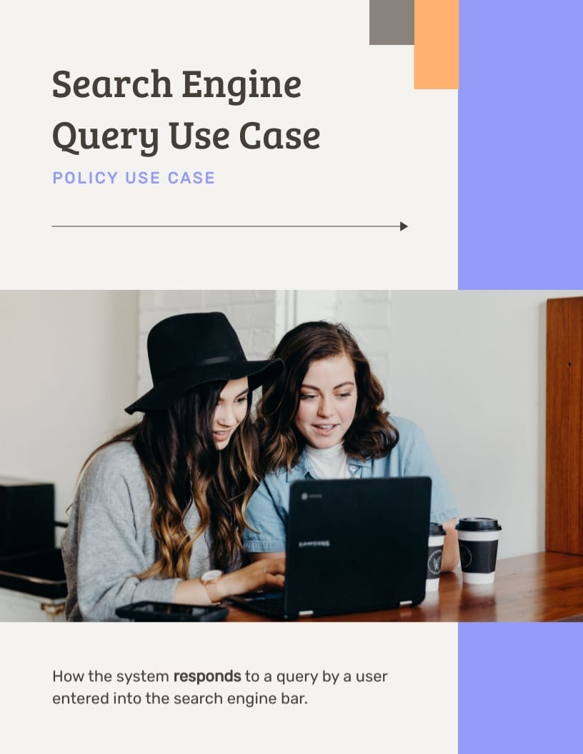 Search Engine Query Use Case Template Visme