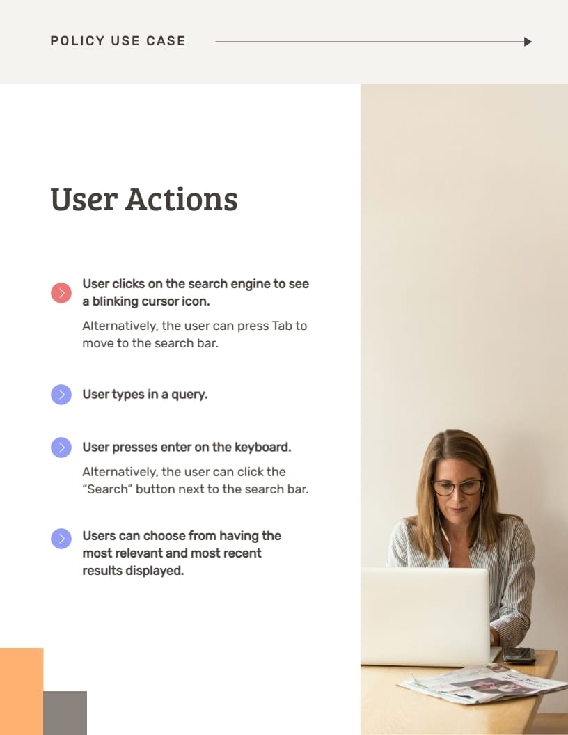 Search Engine Query Use Case Template | Visme