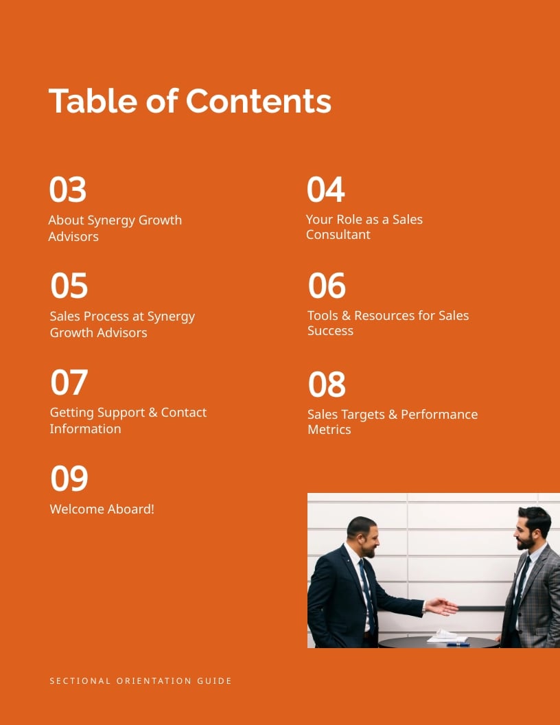 Sectional Orientation Guide Template | Visme