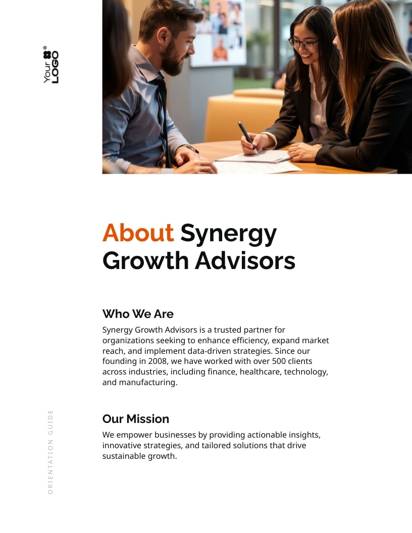 Sectional Orientation Guide Template | Visme