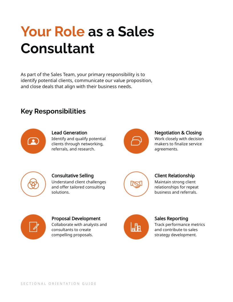 Sectional Orientation Guide Template | Visme