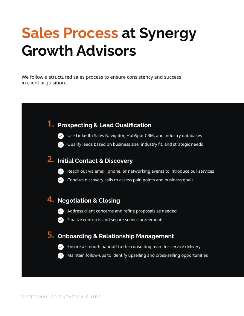 Sectional Orientation Guide Template | Visme