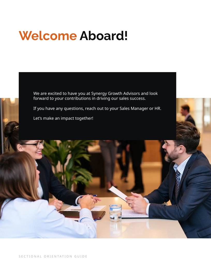 Sectional Orientation Guide Template | Visme