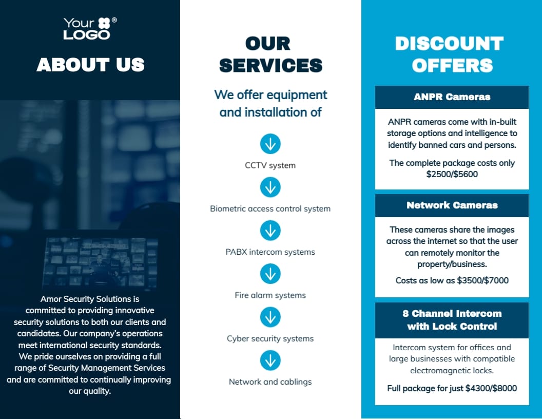 Security Company Brochure Template | Visme