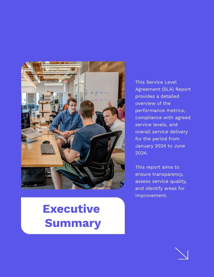 Service Level Agreement Report Template | Visme