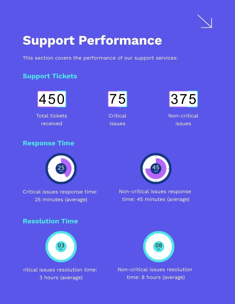 Service Level Agreement Report Template | Visme