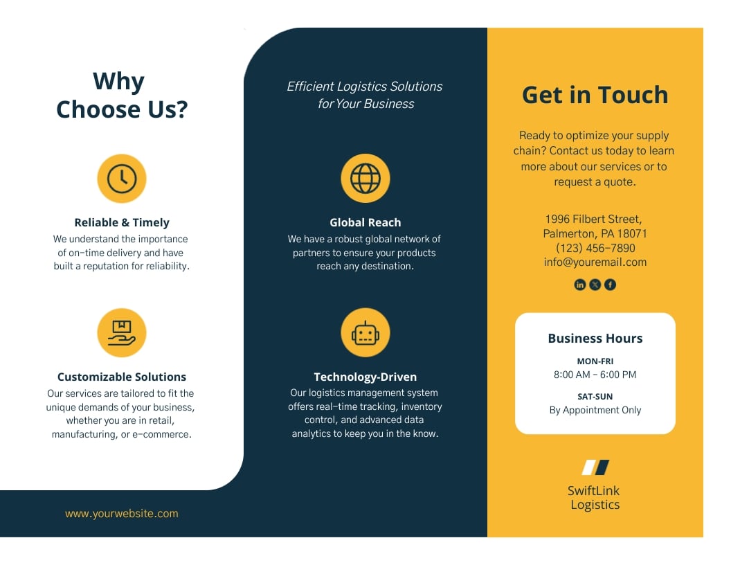 Services Z-Fold Brochure Template | Visme