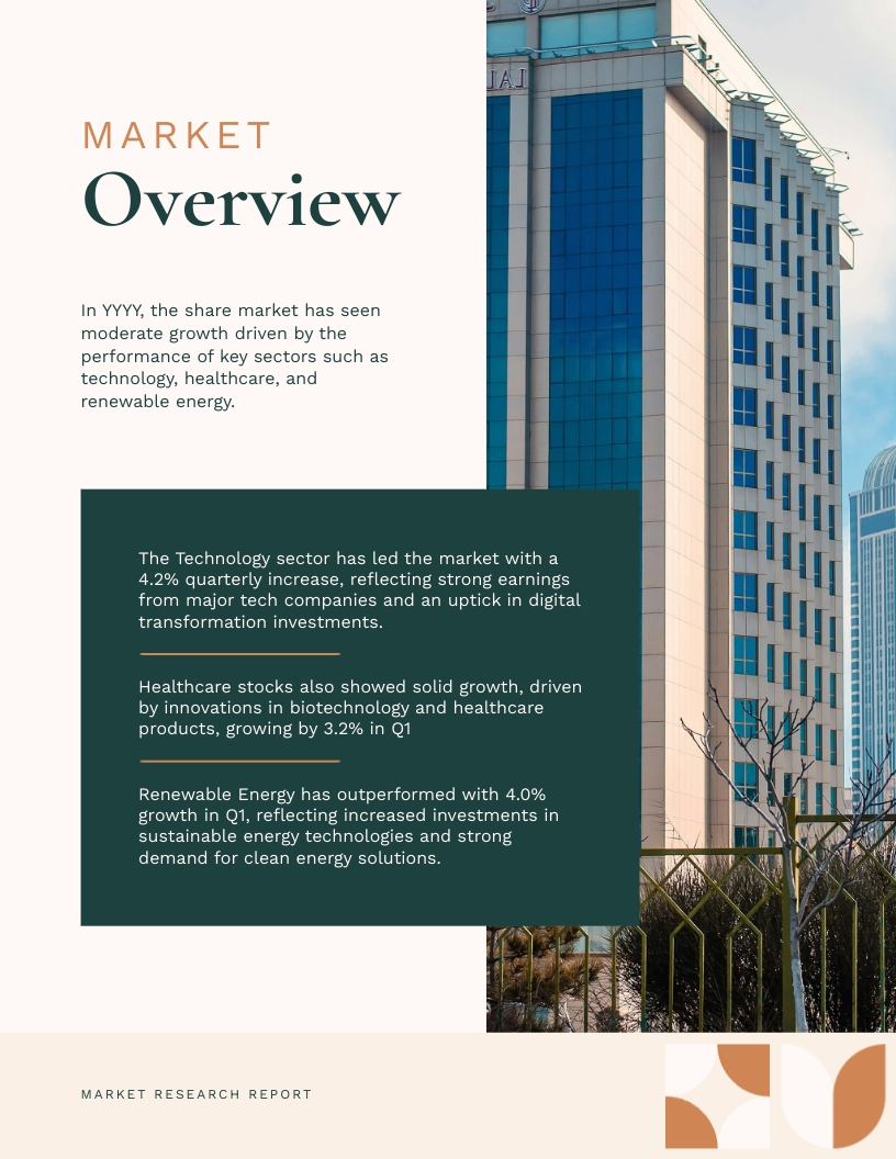 Share Market Research Report Template | Visme
