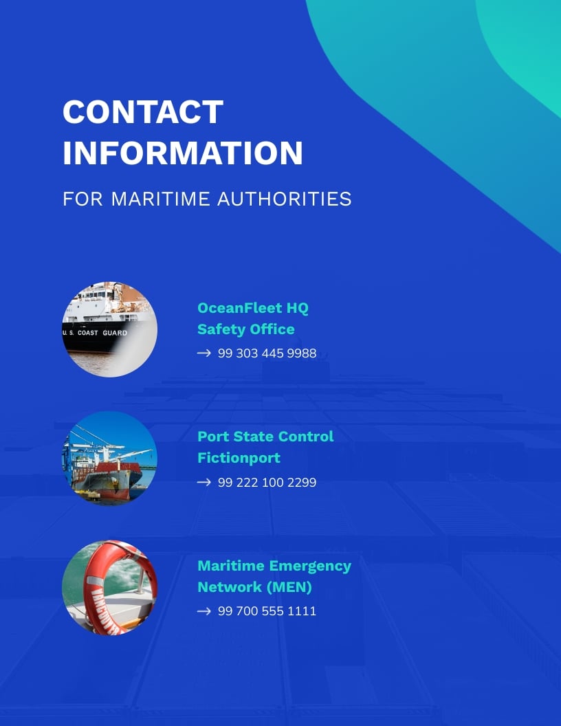 Ship Safety Training Manual Template | Visme