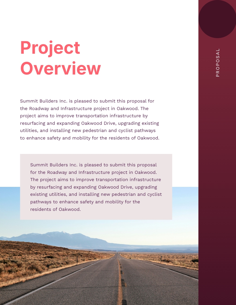 Simple Construction Proposal Template | Visme