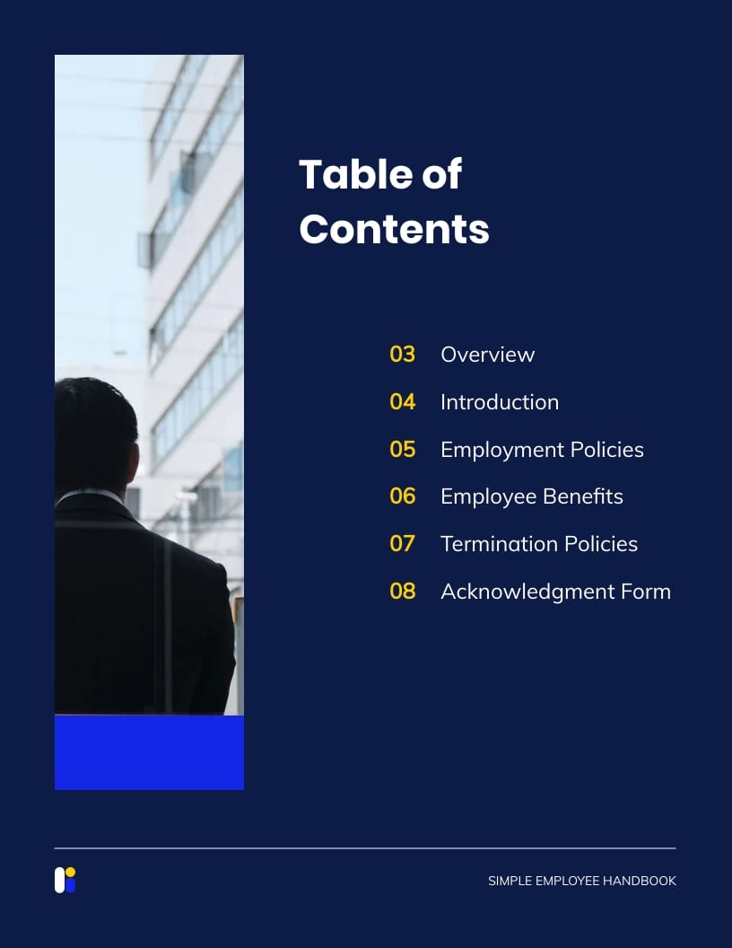 Simple Employee Handbook Template | Visme