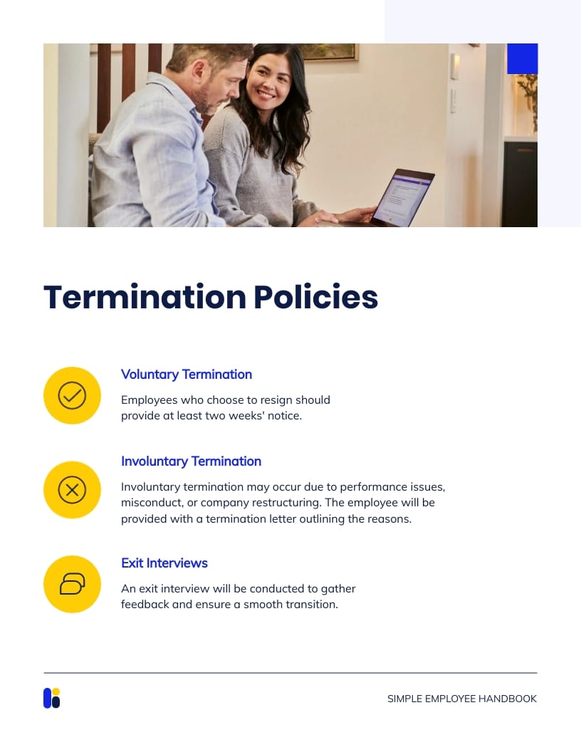 Simple Employee Handbook Template | Visme