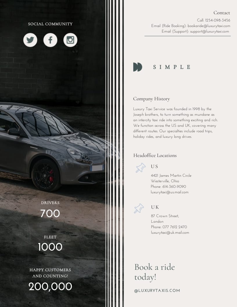 Simple Media Press Kit Template | Visme