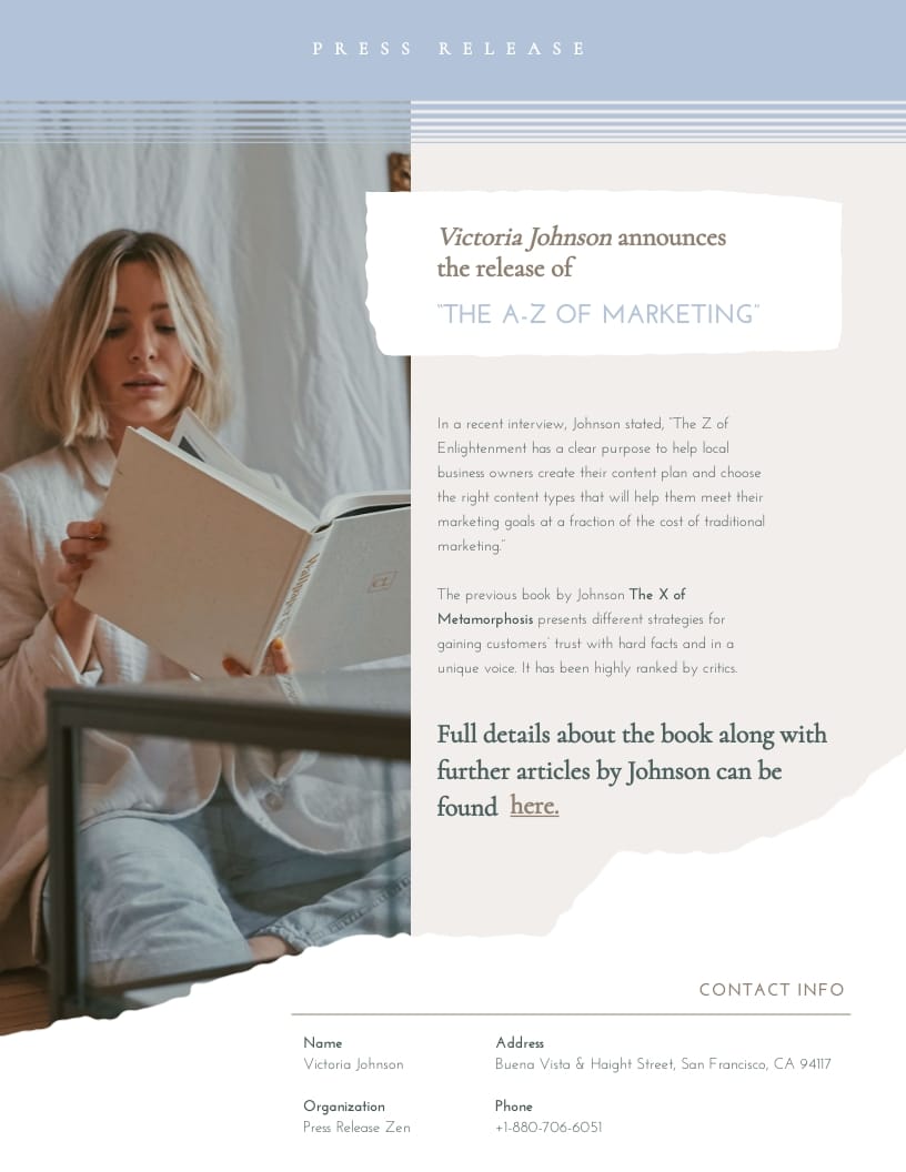 Simple Press Release Template | Visme