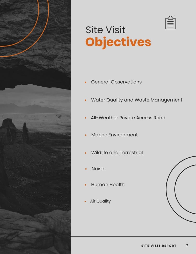 Site Visit Report Template | Visme
