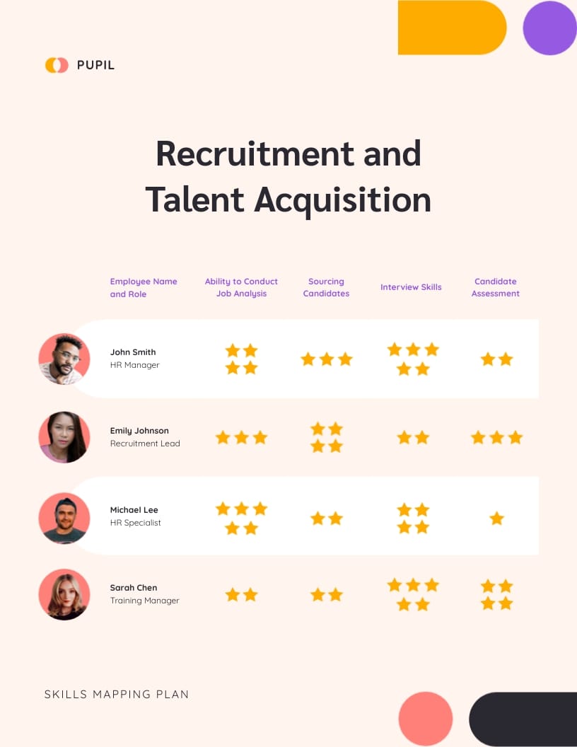 Skills Mapping Plan Template | Visme