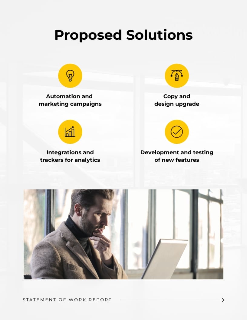 Agency Services Tracking Report Template | Visme