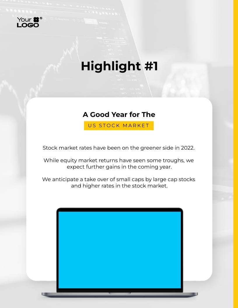 Sleek Financial Company Report Template | Visme