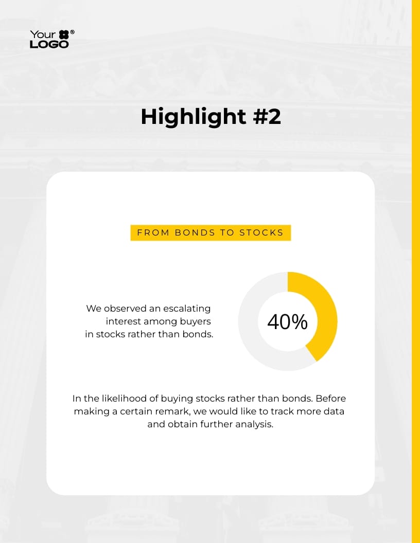 Sleek Financial Company Report Template | Visme