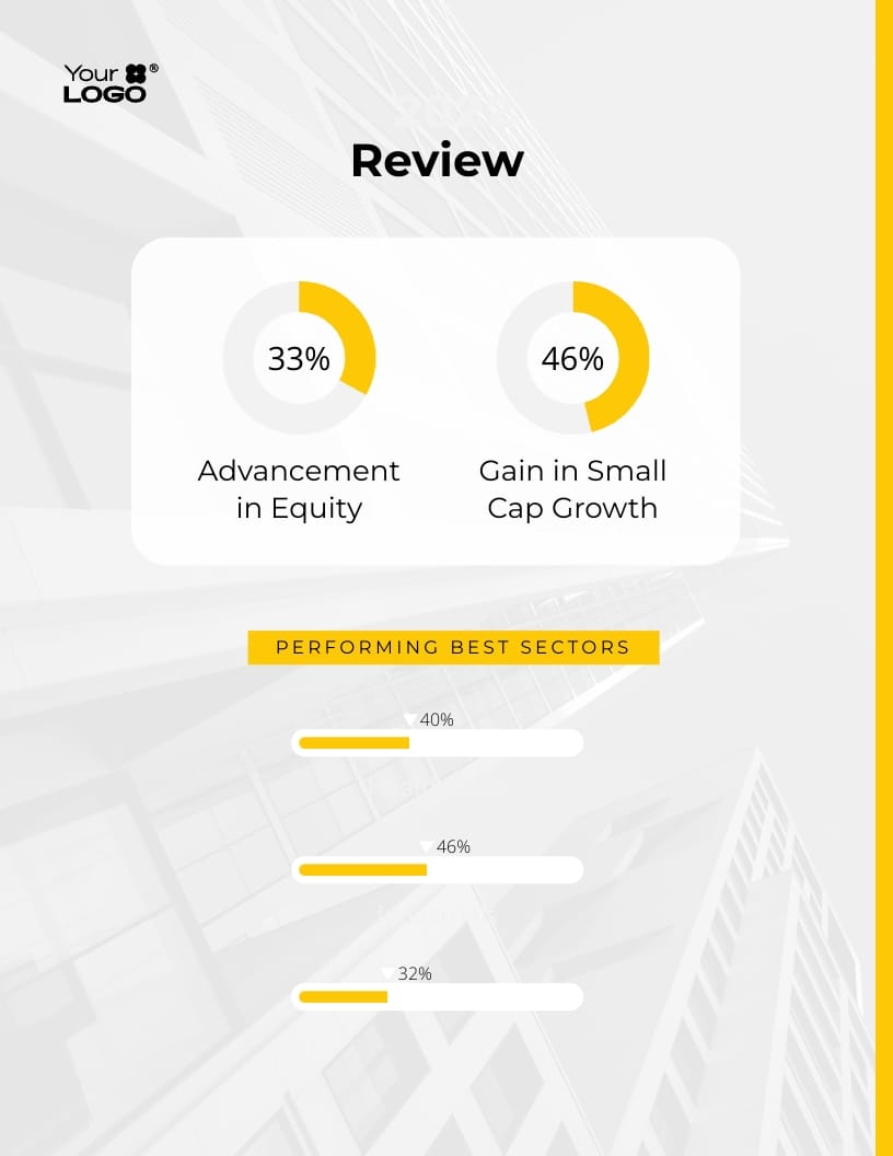 Sleek Financial Company Report Template | Visme