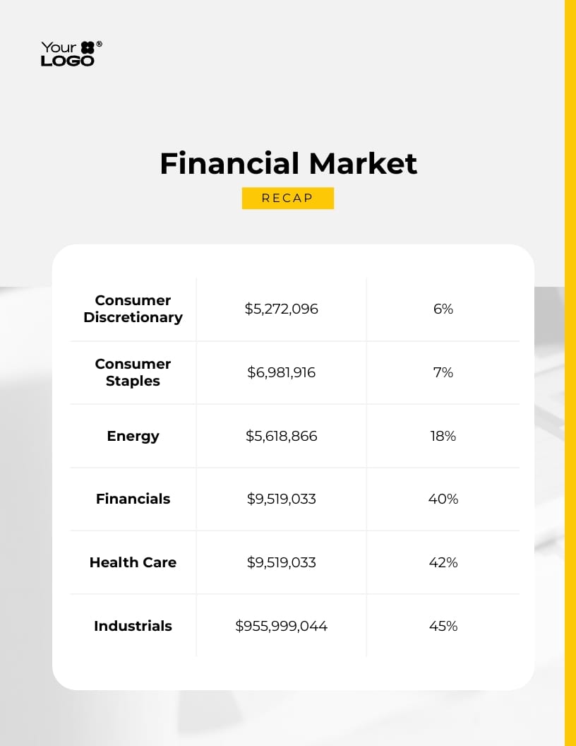Sleek Financial Company Report Template | Visme