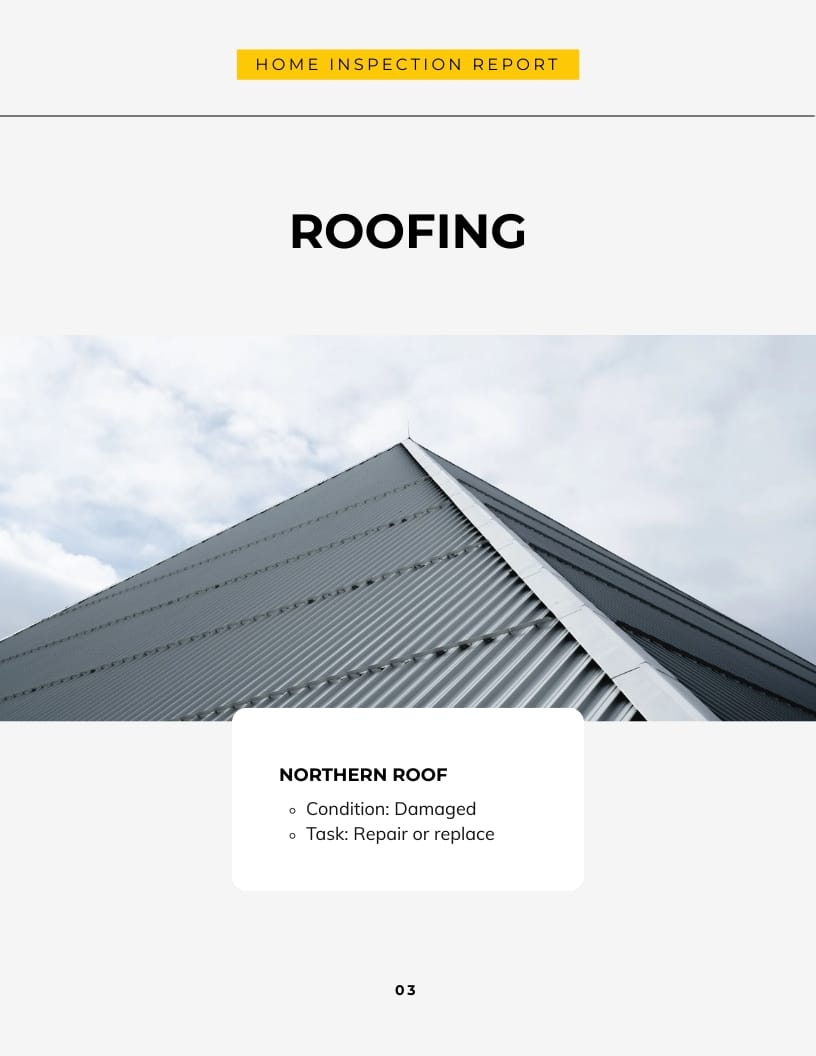 Sleek Home Inspection Report Template | Visme
