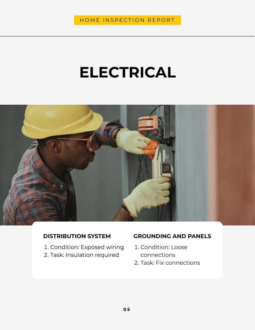 Sleek Home Inspection Report Template | Visme