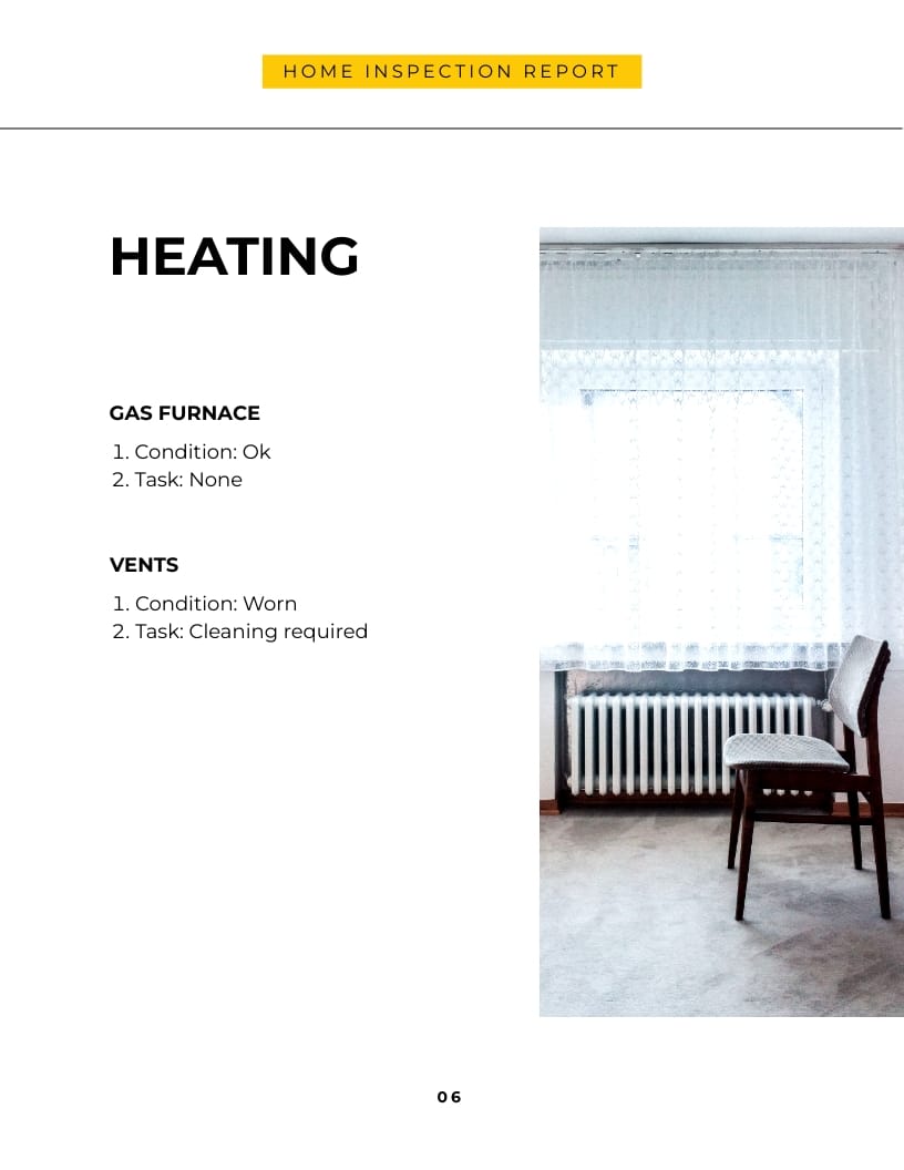 Sleek Home Inspection Report Template | Visme