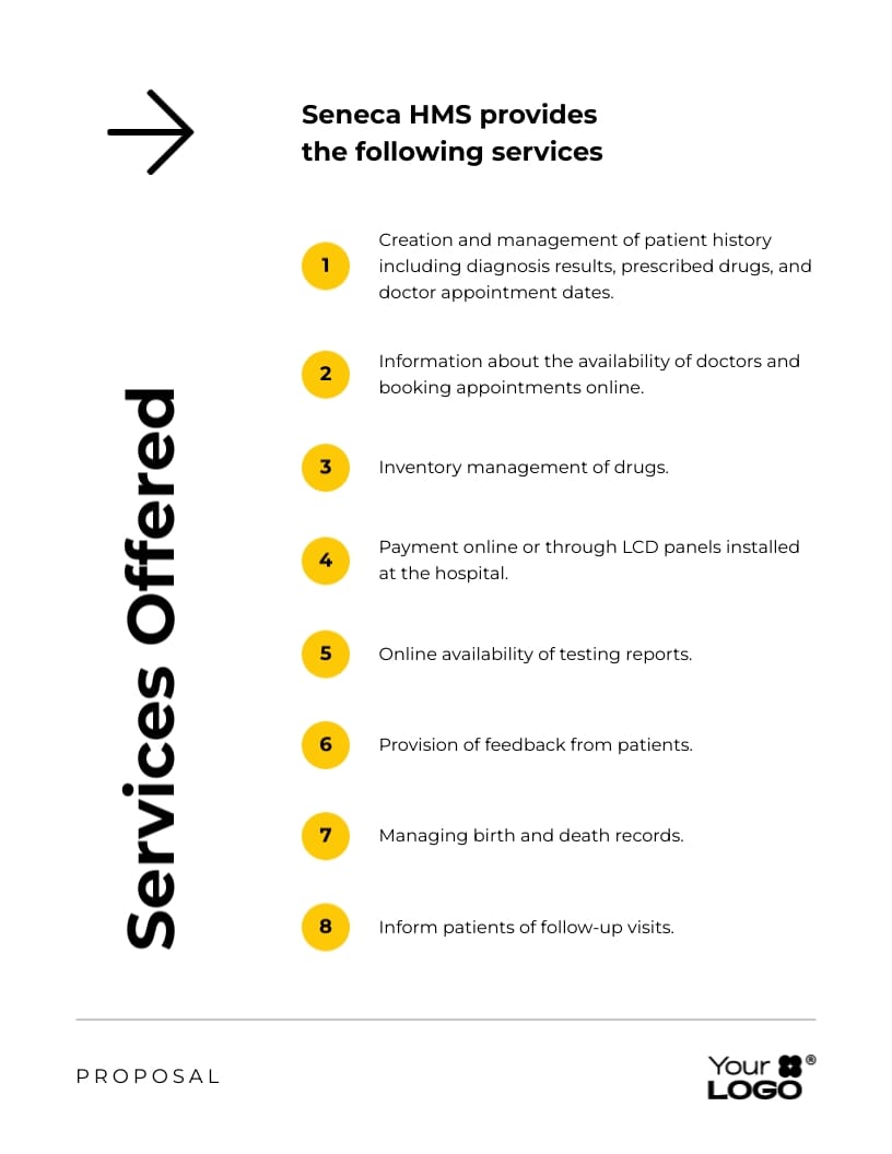 Sleek Hospital Management System Proposal Template | Visme