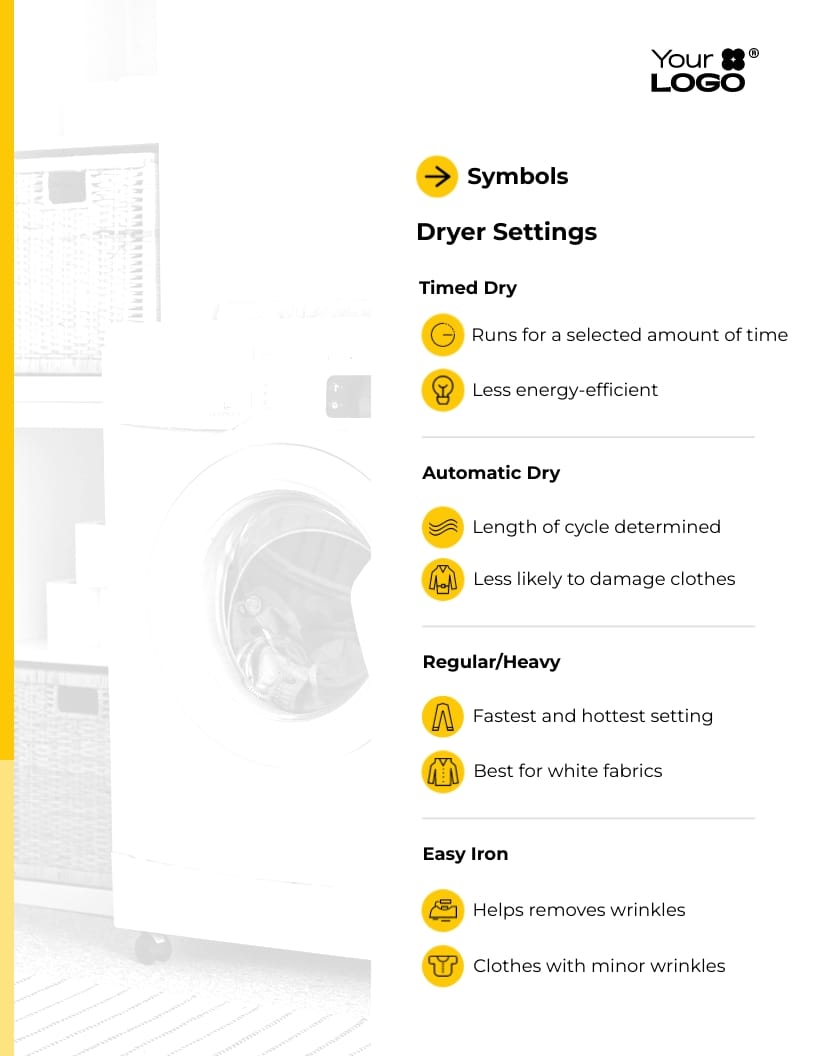 Sleek Laundry Cheat Sheet Template | Visme