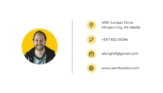 Project Manager Business Card Template | Visme