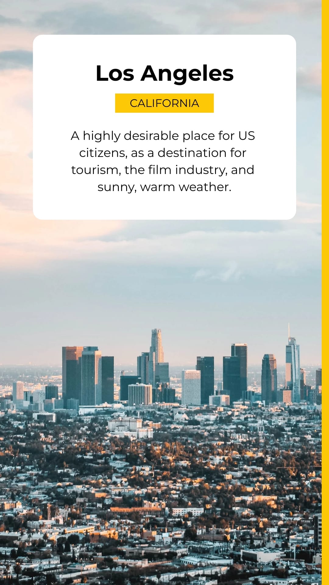Sleek Most Desirable Place to Live in the US Facebook Story Template ...
