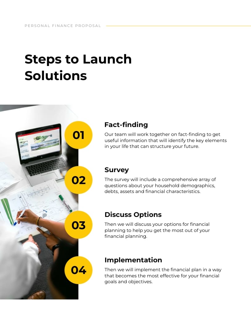 Sleek Personal Finance Proposal Template | Visme