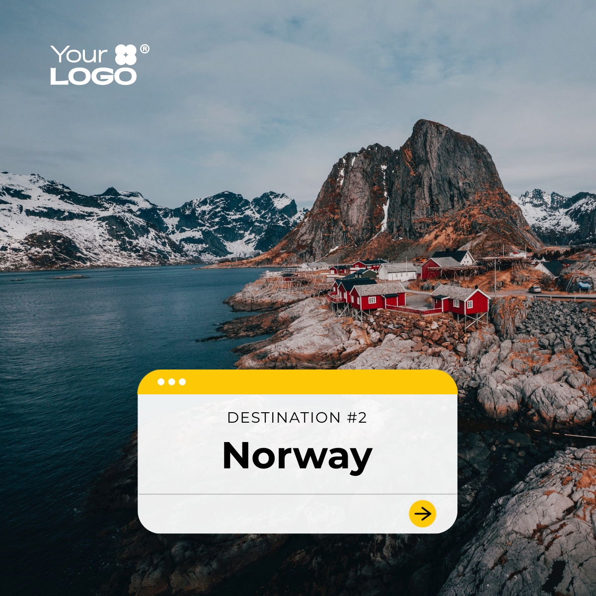 Sleek Safest Travel Destinations Instagram Carousel Post Template | Visme