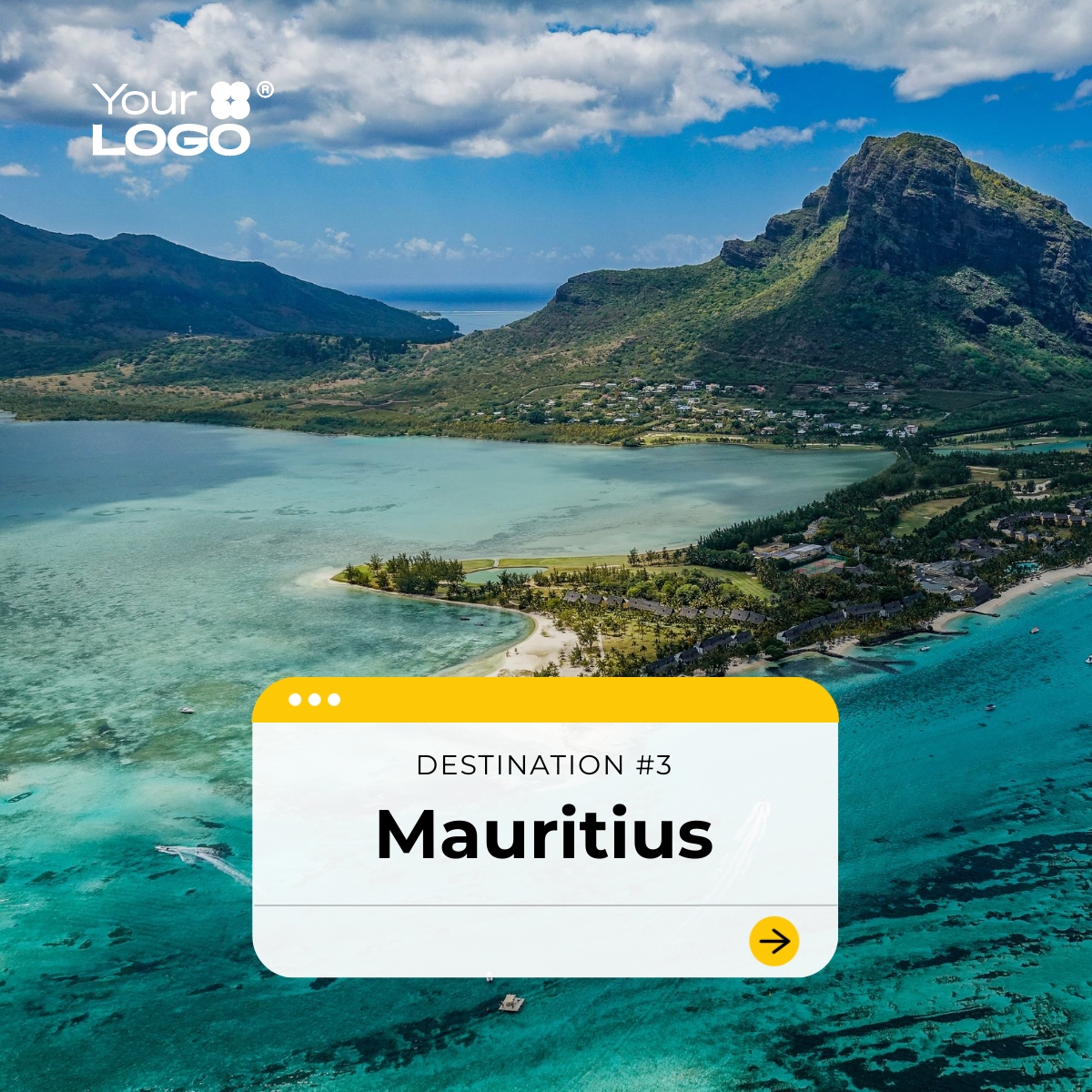 Sleek Safest Travel Destinations Instagram Carousel Post Template | Visme