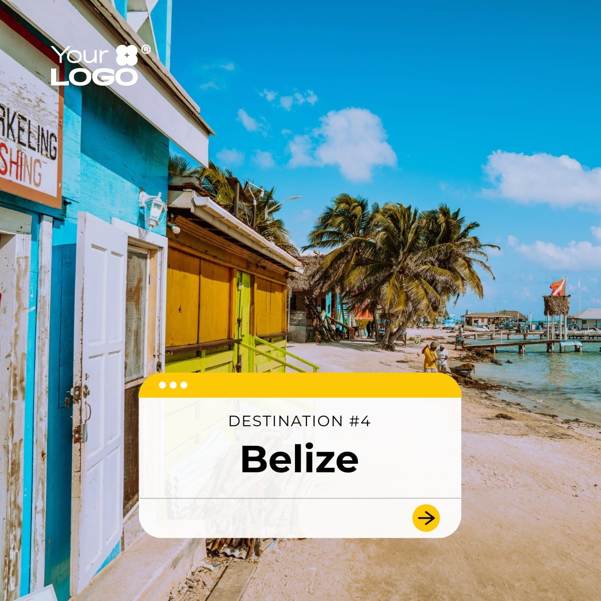 Sleek Safest Travel Destinations Instagram Carousel Post Template | Visme