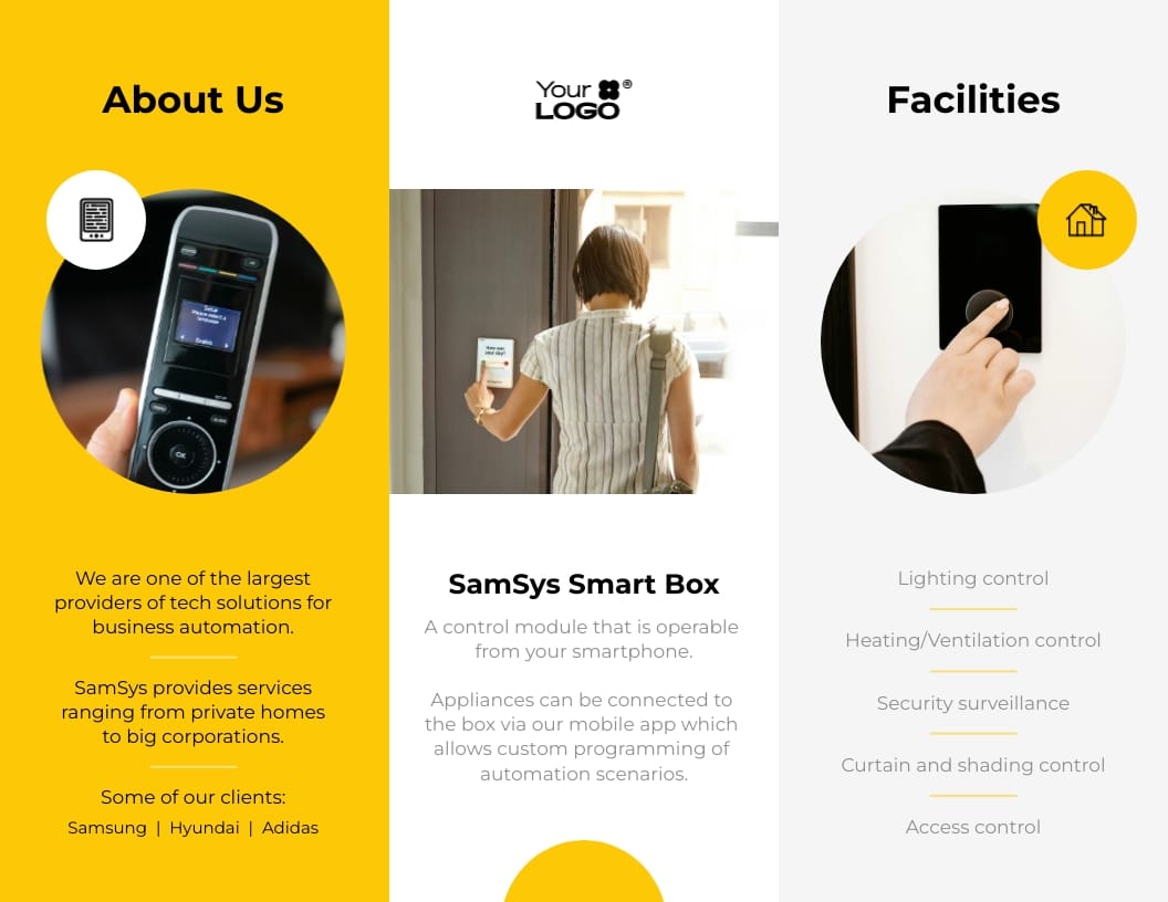 Sleek Smart Home Brochure Template | Visme