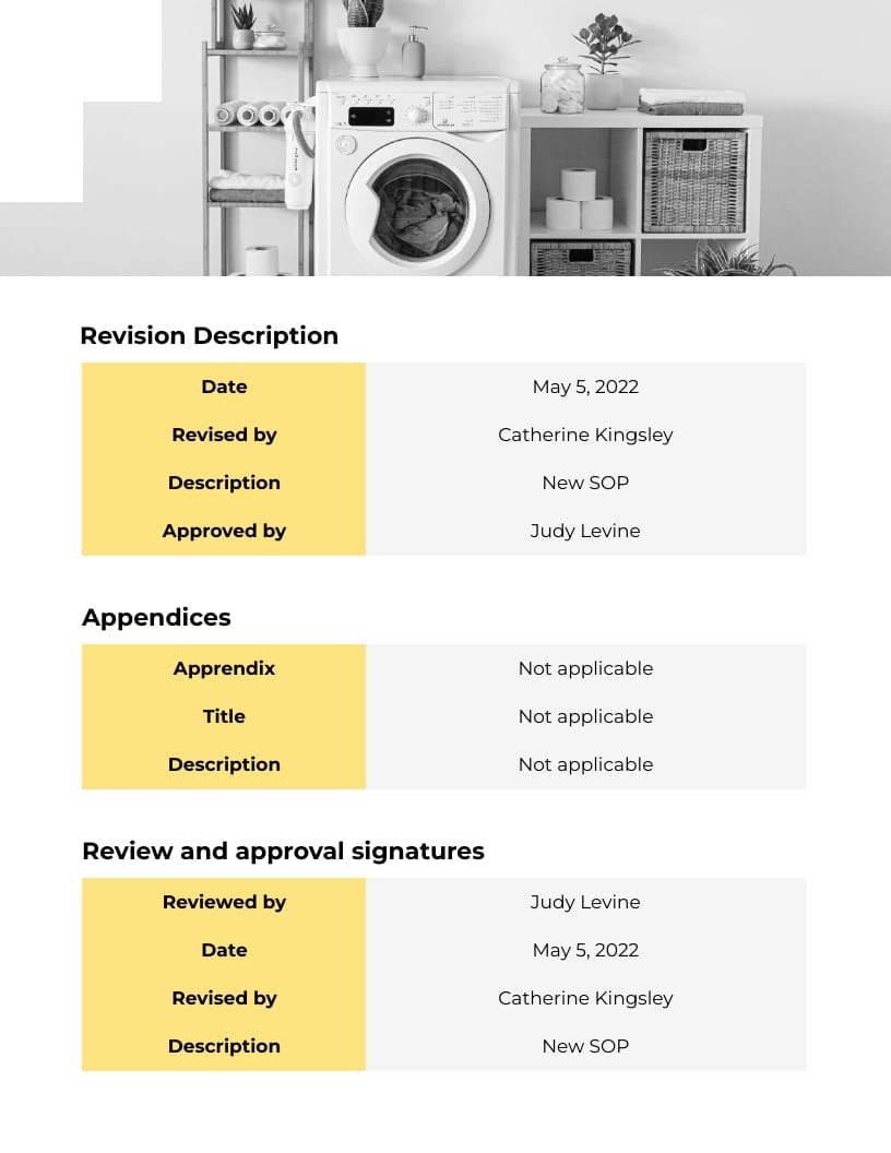 Sleek Standard Operating Procedure Template | Visme