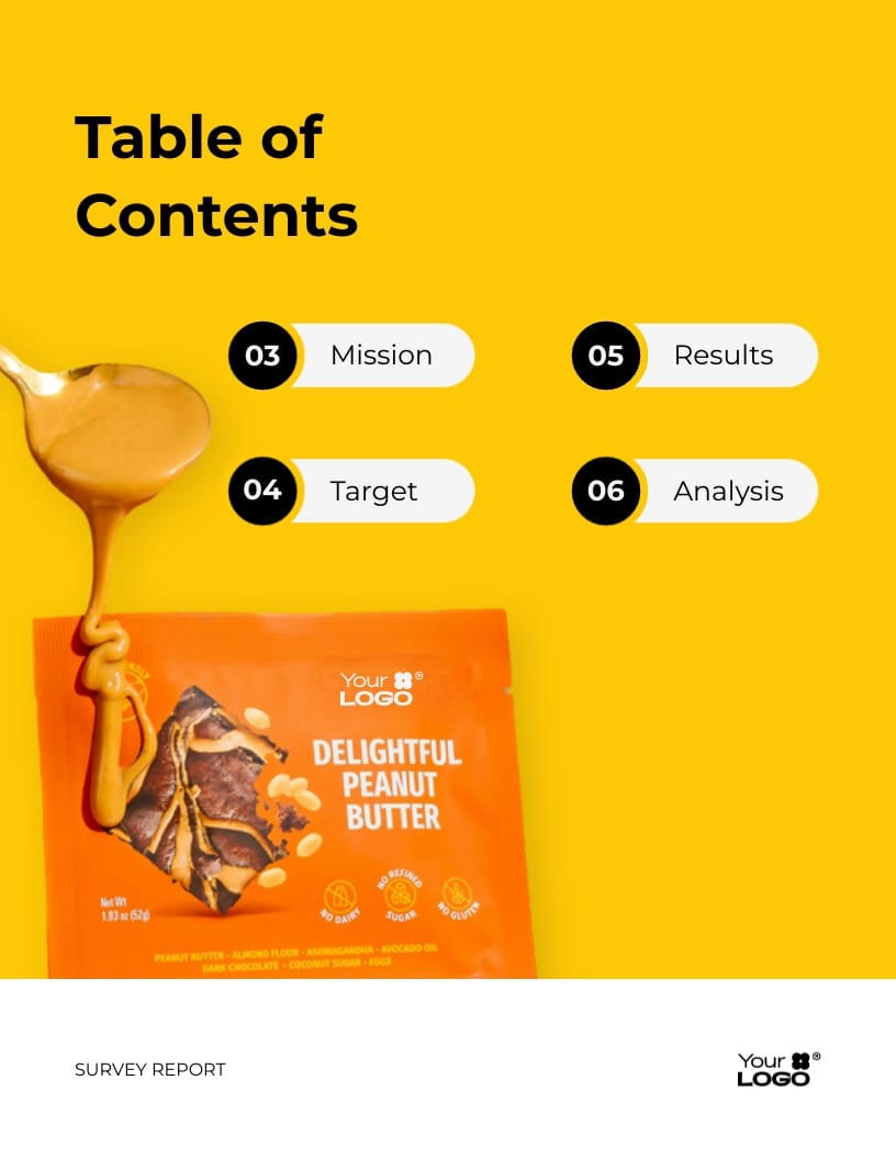 Food Industry Market Research Report Template | Visme