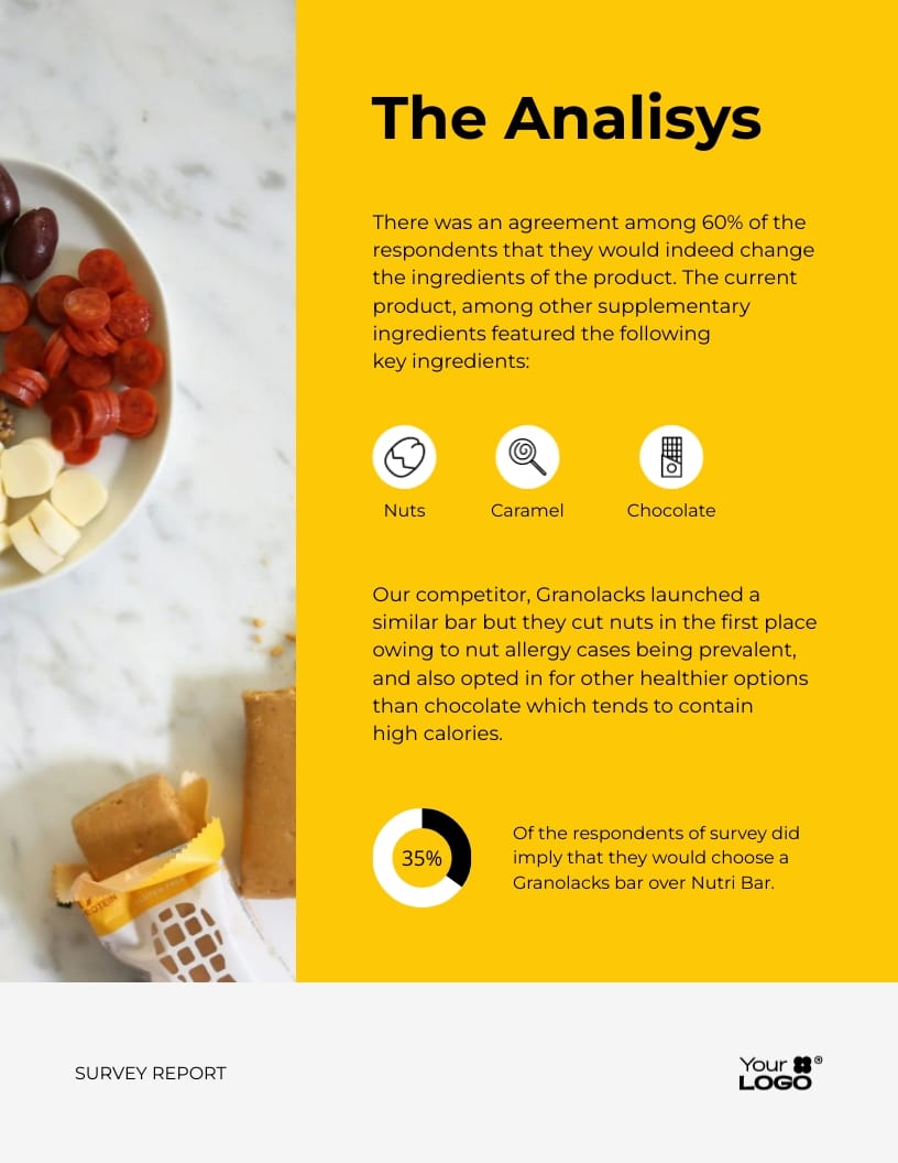 Food Industry Market Research Report Template | Visme